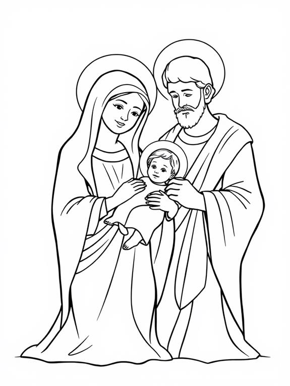12 Holy Family (Jesus, Mary, and Joseph) Coloring Pages - Free To ...