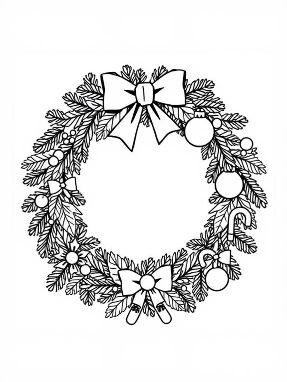 12 Christmas Wreath Coloring Pages - Free To Download - Encouraging ...
