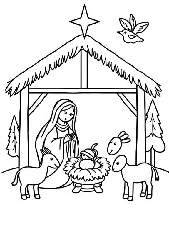 12 Nativity Scene Coloring Pages - Free To Download & Printable ...