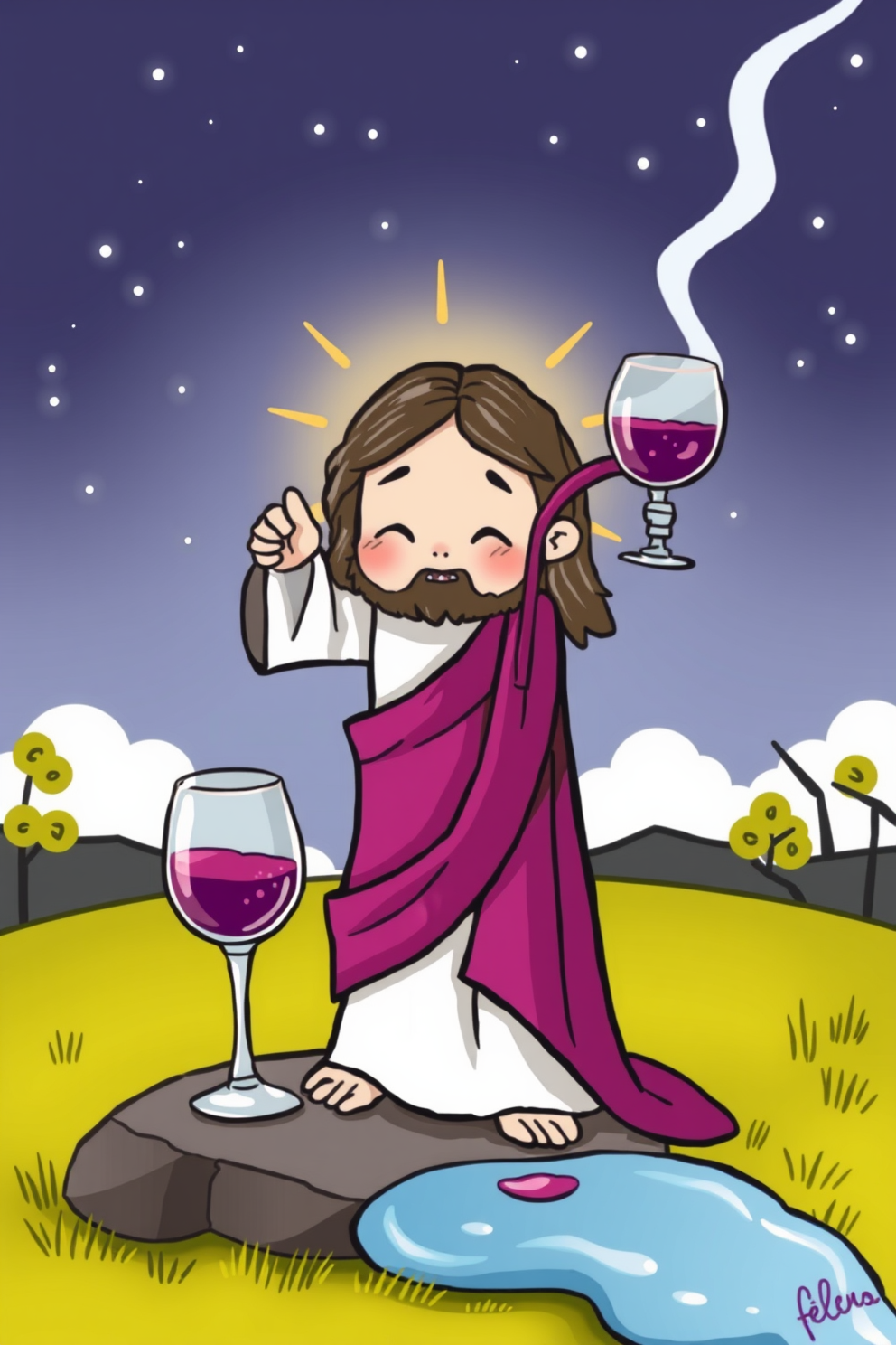 10+ Jesus Turns Water Into Wine Drawing Ideas: Various Styles & Skill ...