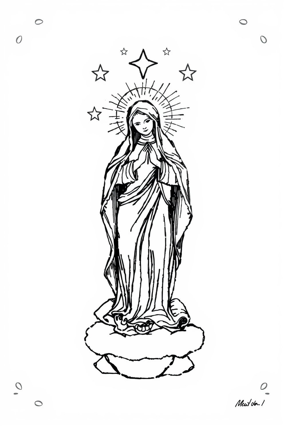 10+ Immaculate Conception Drawing Ideas: Various Styles & Skill Levels