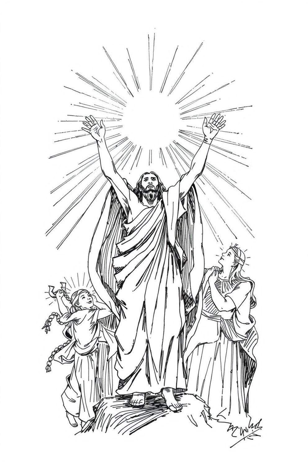 10+ Jesus Ascension Drawing Ideas: Various Styles & Skill Levels