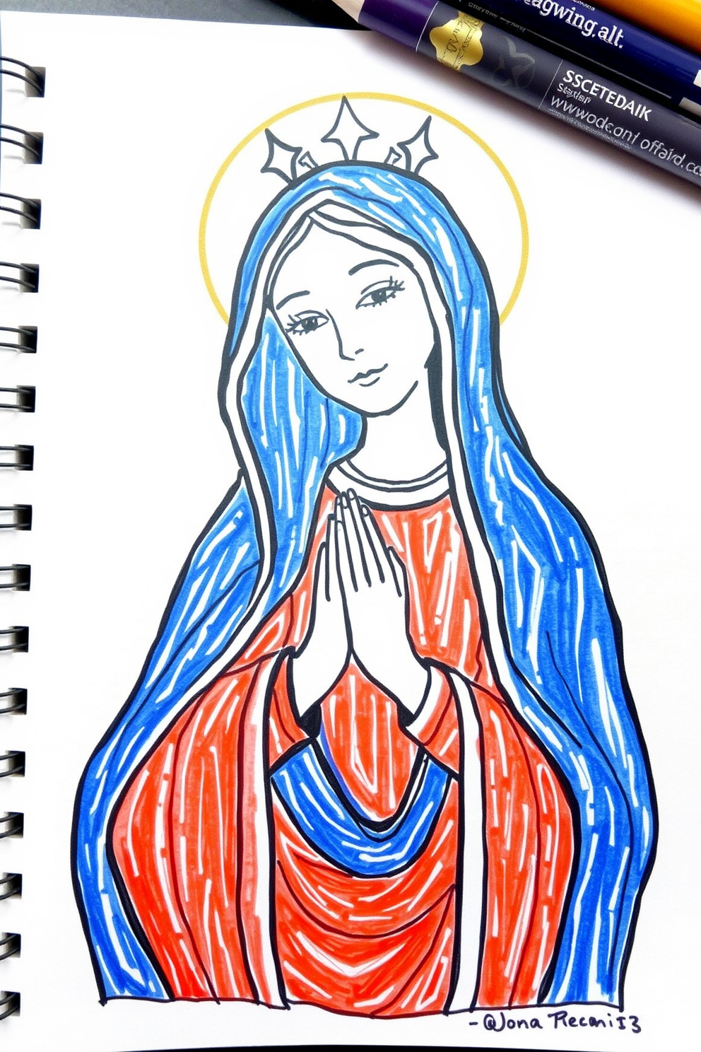 10+ Virgin Mary Drawing Ideas: Various Styles & Skill Levels
