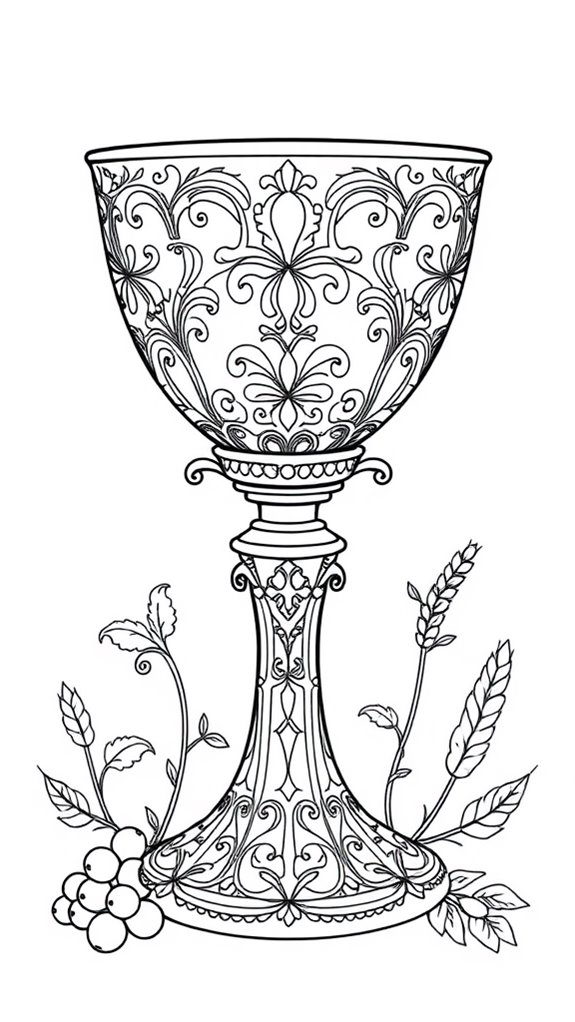 Chalice Coloring Templates Pages Sketch Page Sketch Coloring Page