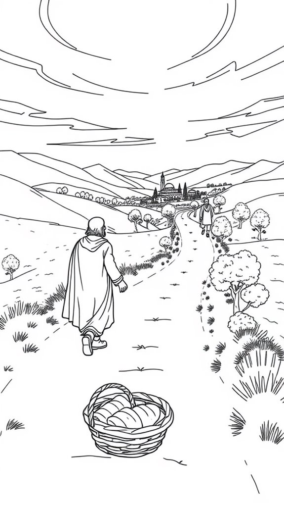 Emmaus Road Jesus Crafts Coloring Kids Bible Sunday School Disciples ...