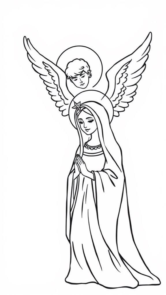 12 Gabriel Visits Mary Coloring Pages - Printable & Free To Download ...
