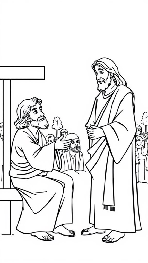 Jesus Calls Matthew Coloring Page Coloring Pages