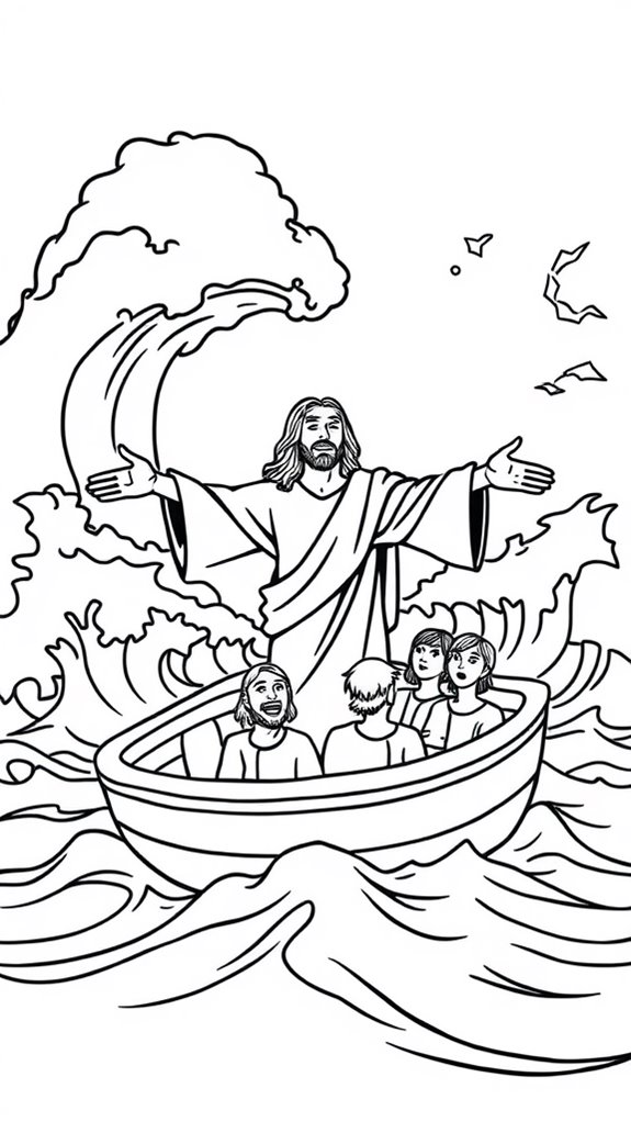 12 Jesus Calms The Storm Coloring Pages - Printable & Free To Download ...