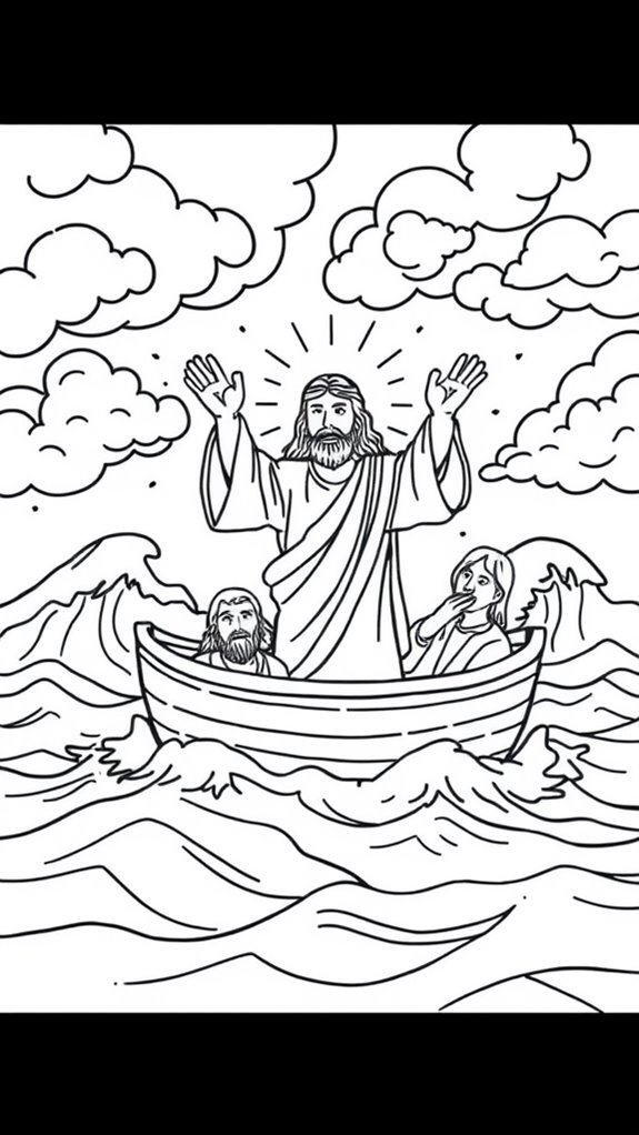 12 Jesus Calms The Storm Coloring Pages - Printable & Free To Download ...