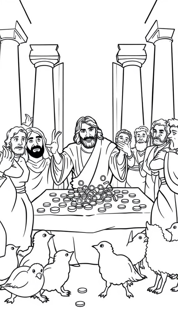 12 Jesus Cleanses The Temple Coloring Pages - Printable & Free To ...