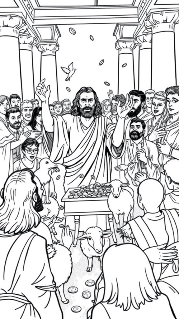 12 Jesus Cleanses The Temple Coloring Pages - Printable & Free To ...