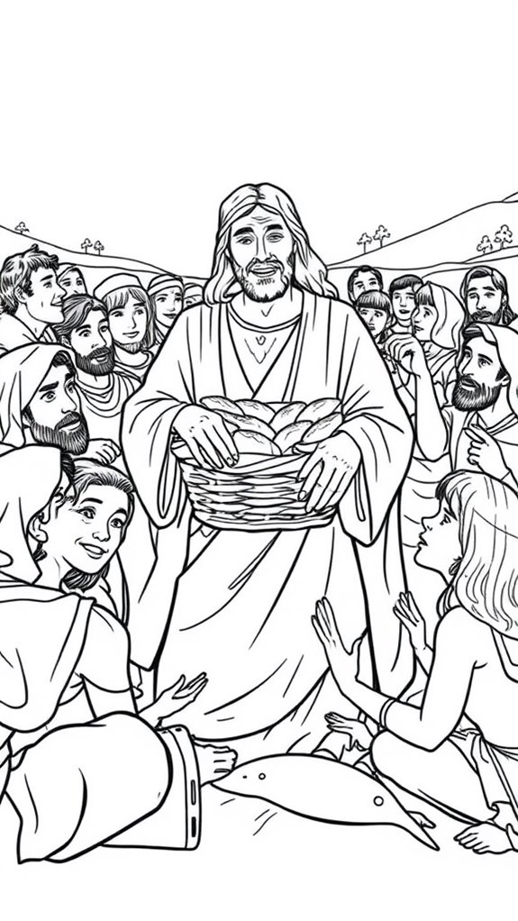 12 Jesus Feeds The 5000 Coloring Pages - Printable & Free To Download ...