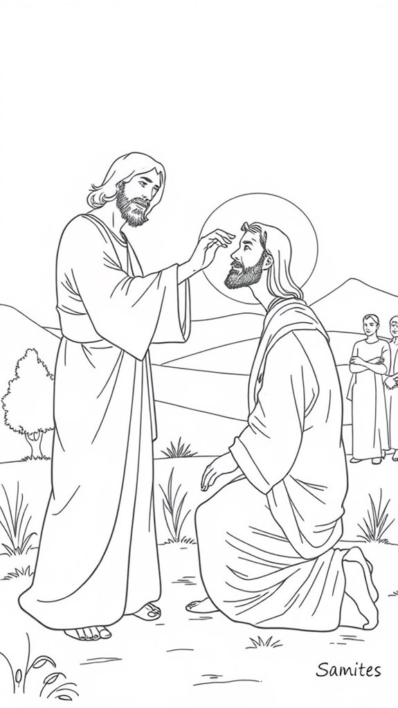Jesus Blind Man Coloring Page Sketch Coloring Page