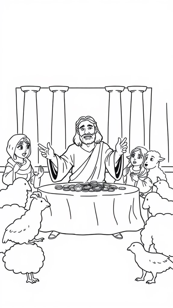 12 Jesus Cleanses The Temple Coloring Pages - Printable & Free To ...