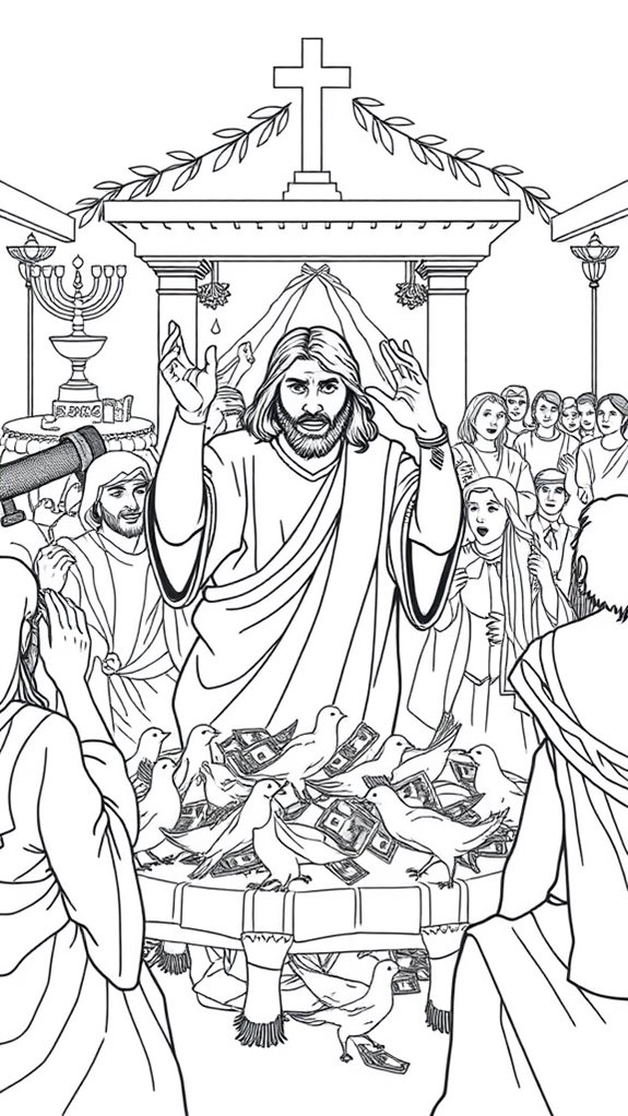 12 Jesus Cleanses The Temple Coloring Pages - Printable & Free To ...
