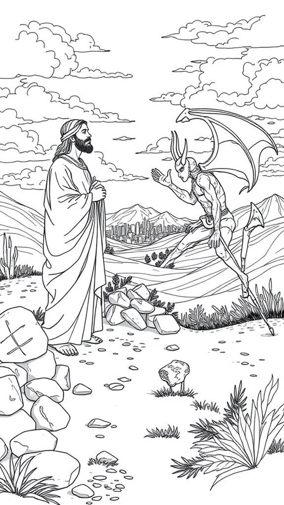 12 Temptation Of Jesus Coloring Pages - Printable & Free To Download ...