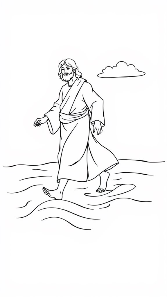 12 Jesus Walks On Water Coloring Pages - Printable & Free To Download ...