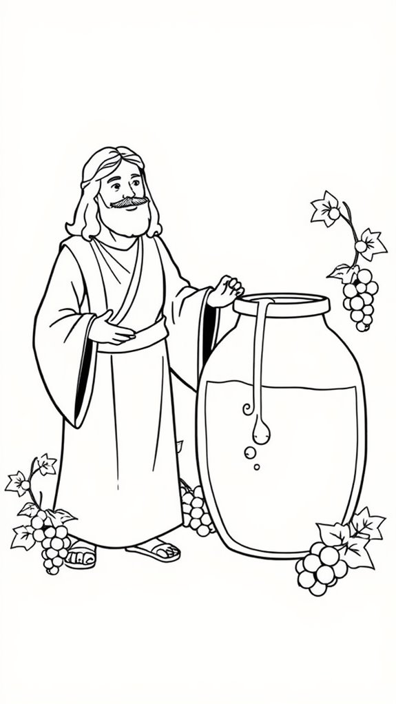 12 Jesus Turns Water Into Wine Coloring Pages - Printable & Free To ...