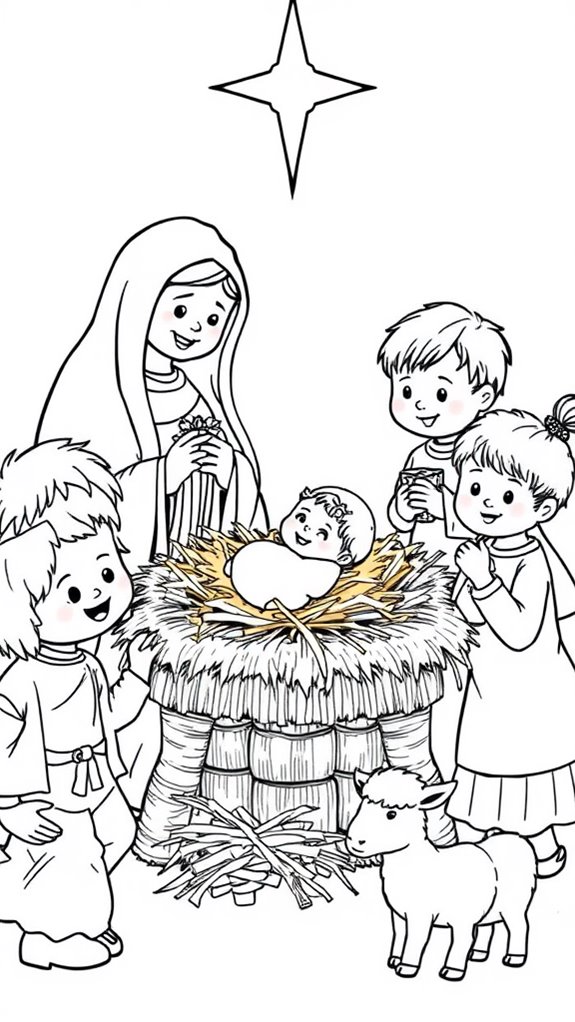 12 Jesus In The Manger Coloring Pages - Printable & Free To Download ...