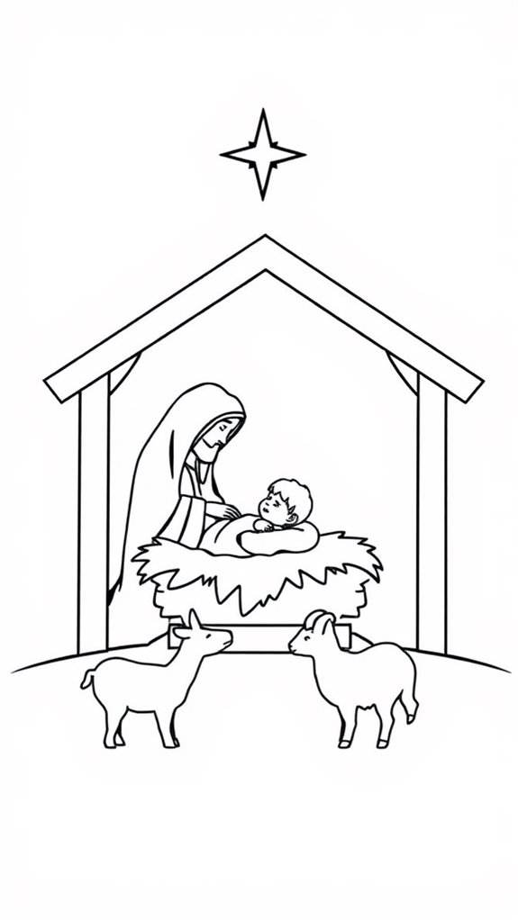 12 Jesus In The Manger Coloring Pages - Printable & Free To Download ...