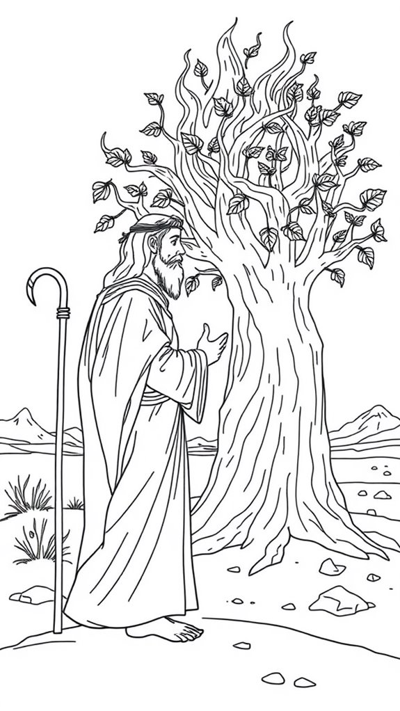 12 Moses And The Burning Bush Coloring Pages - Printable & Free To ...