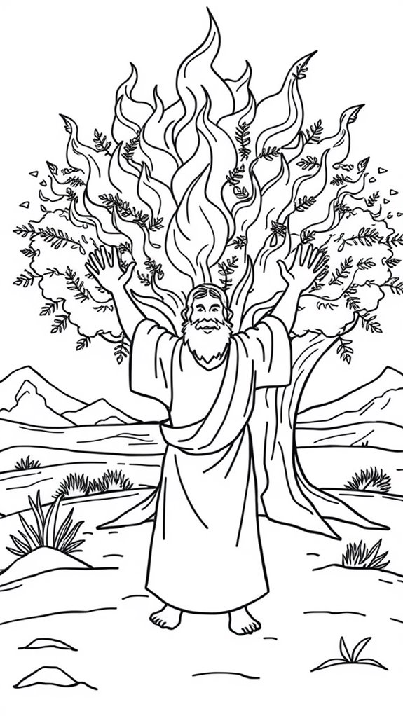 12 Moses And The Burning Bush Coloring Pages - Printable & Free To ...