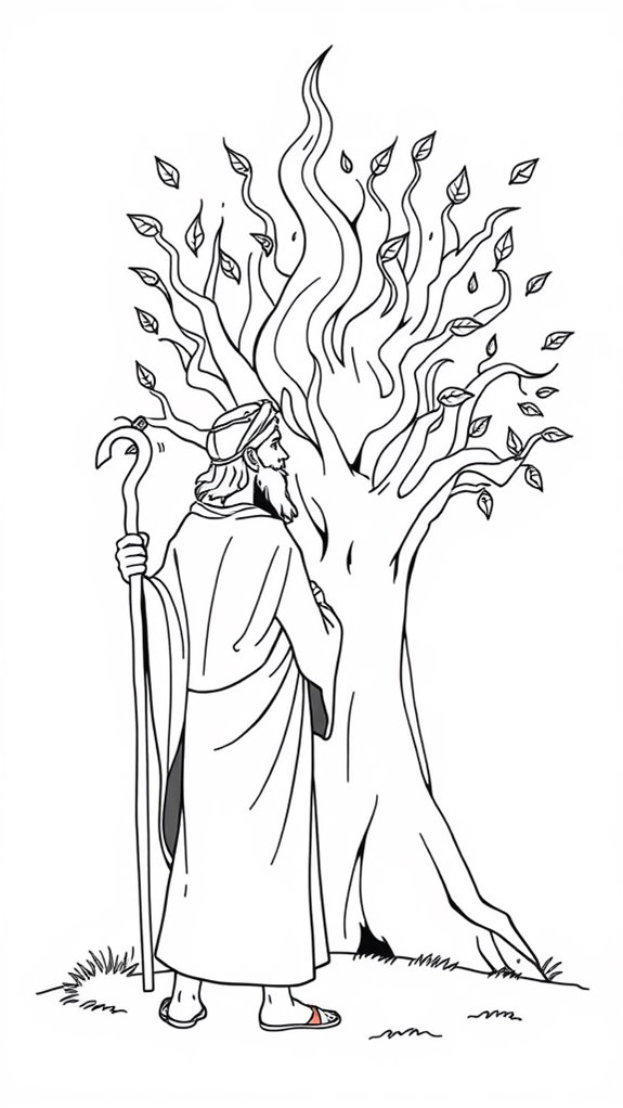 12 Moses And The Burning Bush Coloring Pages - Printable & Free To ...
