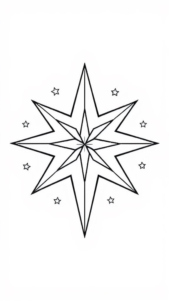 12 Star Of Bethlehem Coloring Pages - Printable & Free To Download - Encouraging Bible Verses