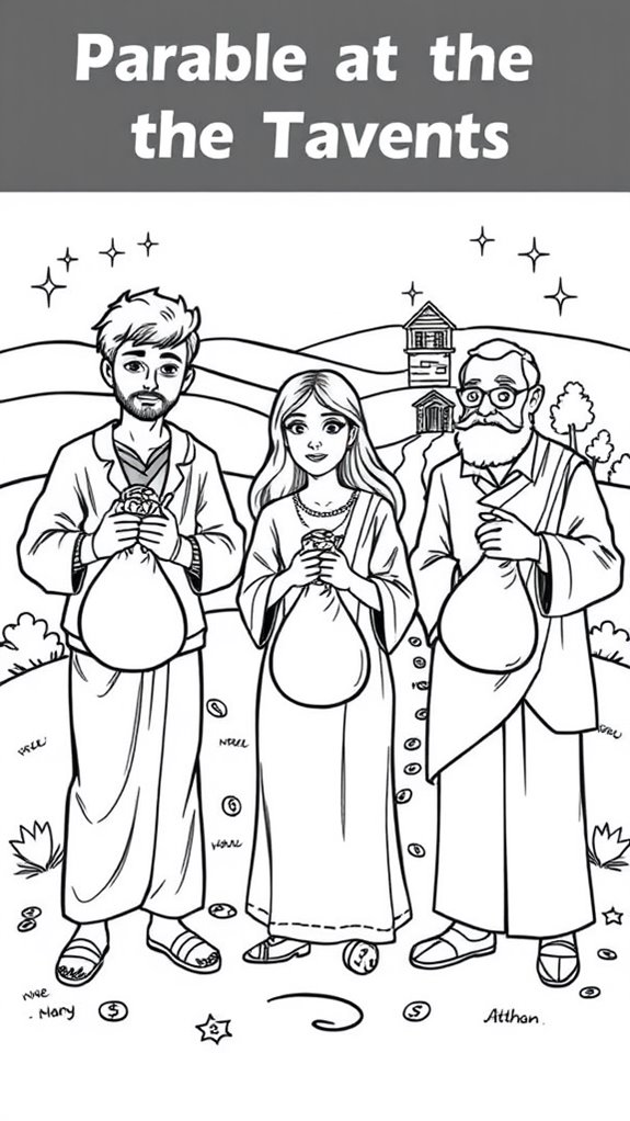 12 Parable Of The Talents Coloring Pages - Printable & Free To Download ...