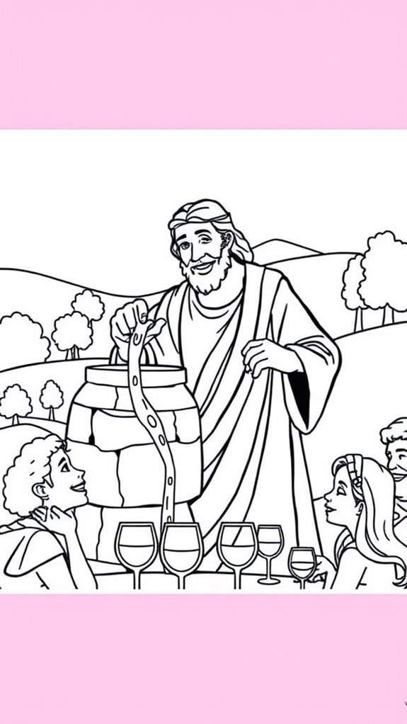 12 Jesus Turns Water Into Wine Coloring Pages - Printable & Free To ...